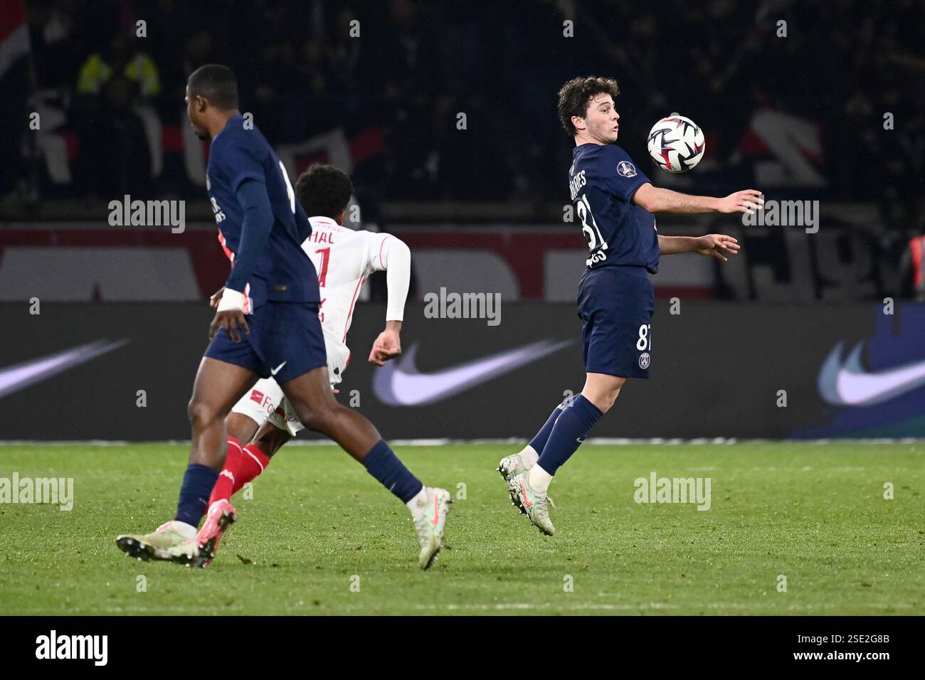 Paris, France. 07th Feb, 2025. Joao Neves during the Match of the 21st ...