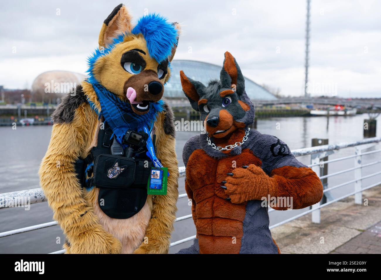 Glasgow, Scotland, UK. 8th February, 2025. Participants in furry suits ...