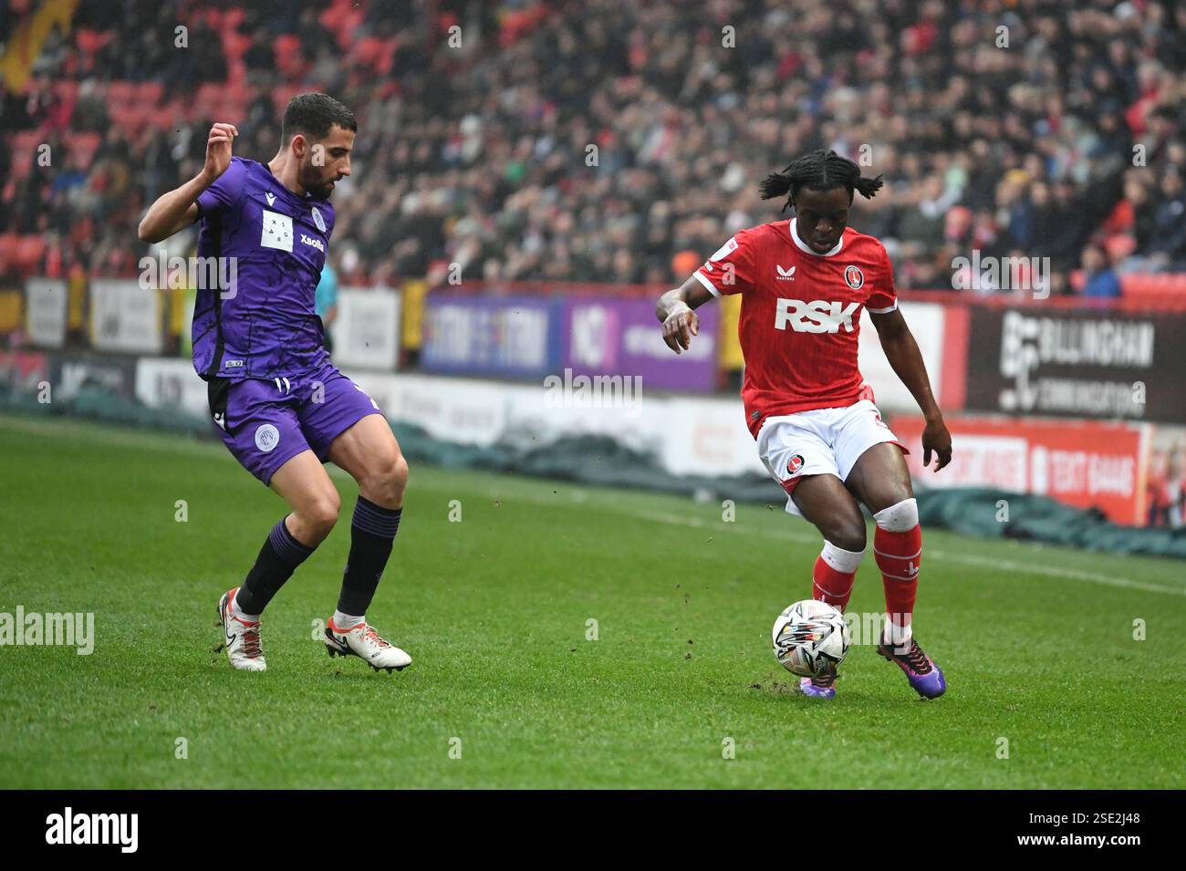 London, England. 8th Feb 2025. Tyreece Campbell and Nick Freeman during ...