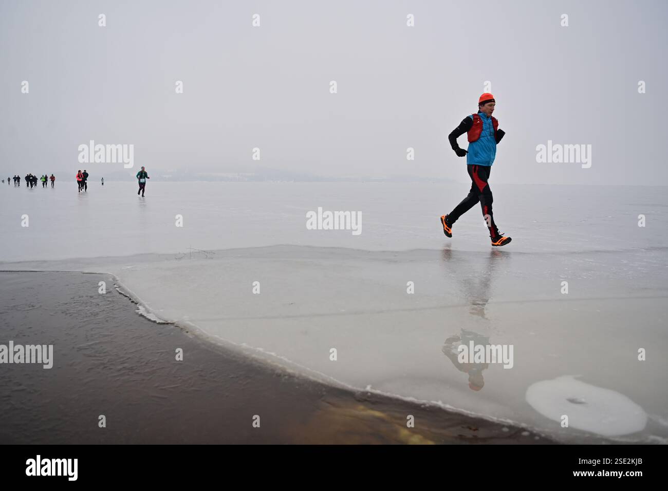 Cerna v Posumavi, Czech Republic. 8 Feb, 2025. The Lipno Ice Marathon ...