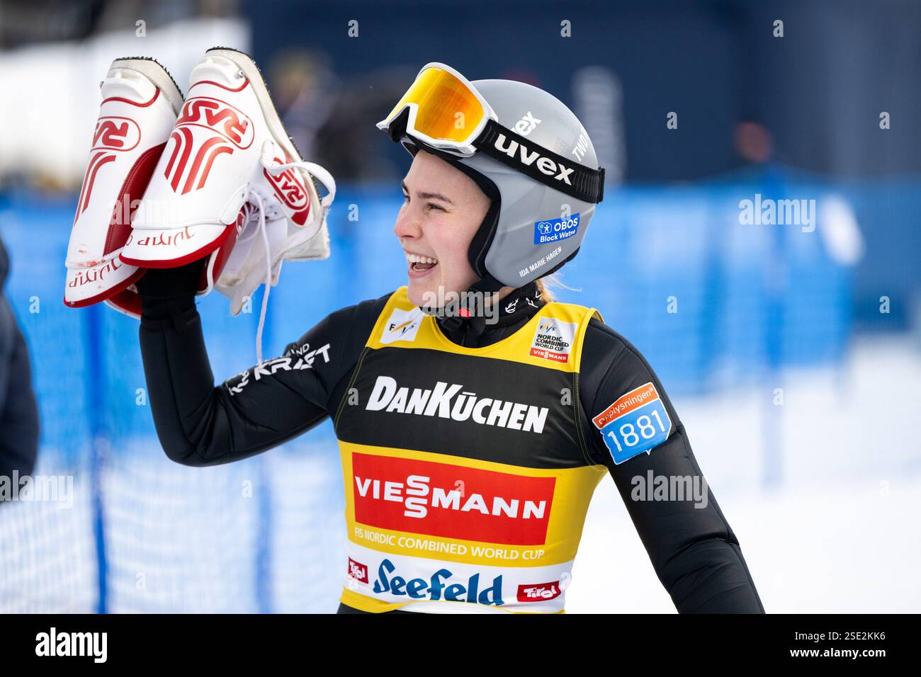 HAGEN Ida Marie (Norwegen) lacht im Ziel, AUT, FIS Nordische ...