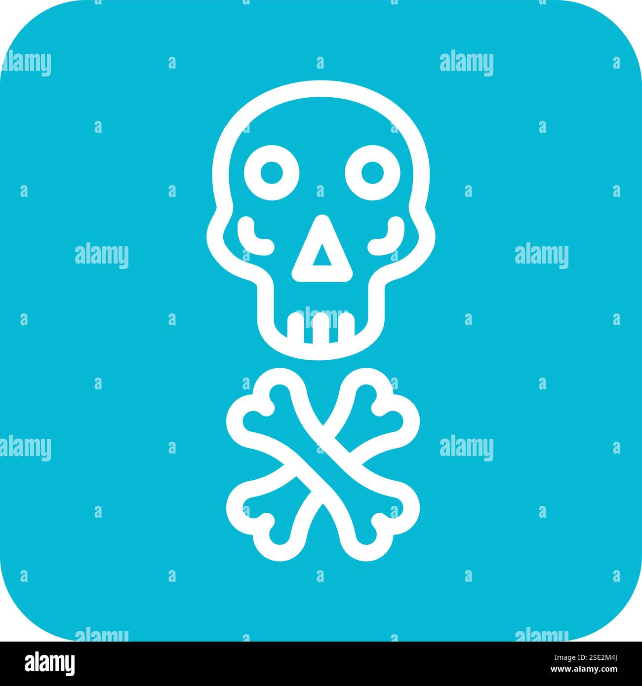 Skull vector line icon hi-res stock photography and images - Alamy