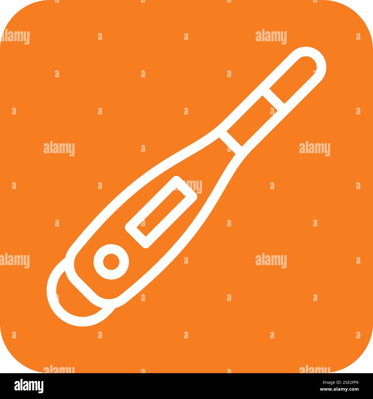 Digital thermometer outline flat Stock Vector Images - Alamy