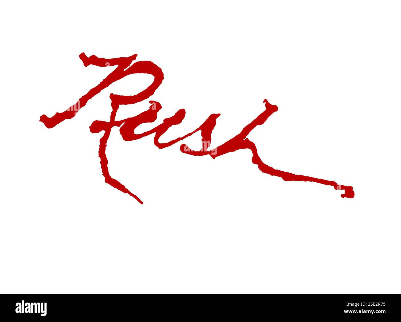 Rotated to right, Rush Logo 1978, Music, Historic Logo from 1978 Stock ...