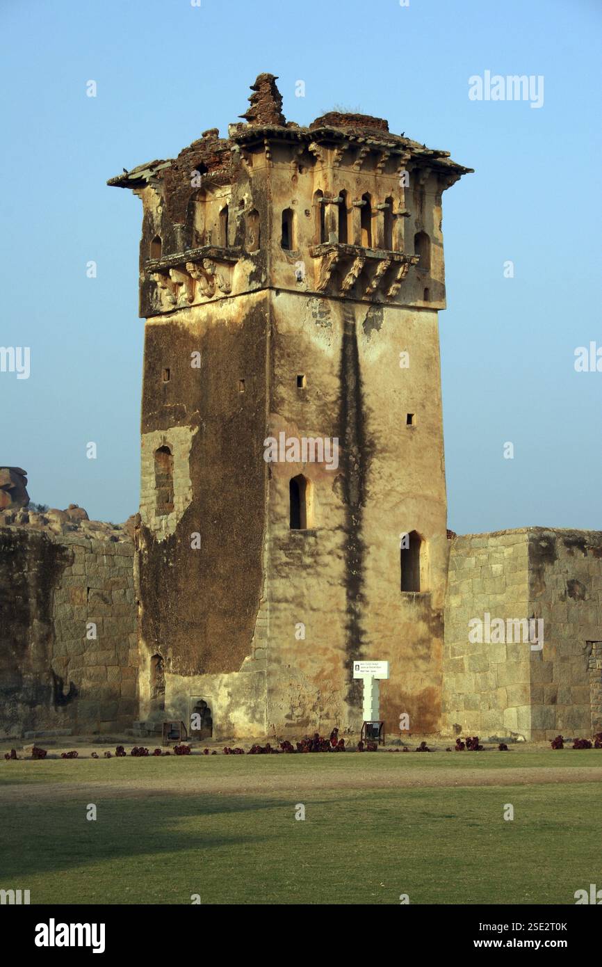 Watch tower, Hampi Vijayanagar ruins, Karnataka, India, Asia Stock ...