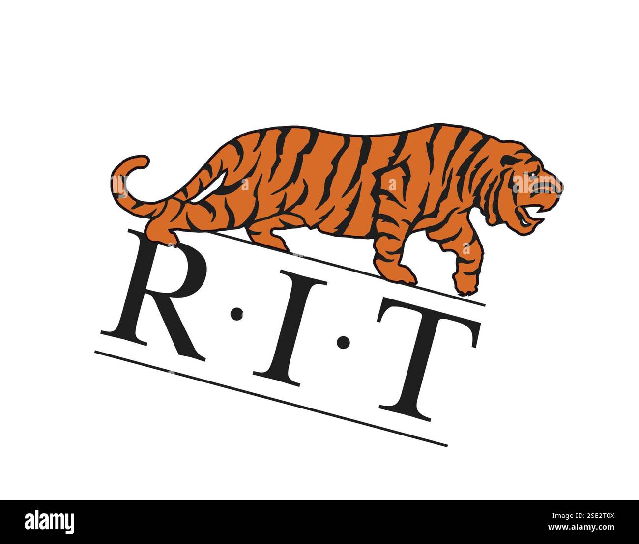 Rotated to right, RIT Tigers Logo 1976, American colleges ncaa ...