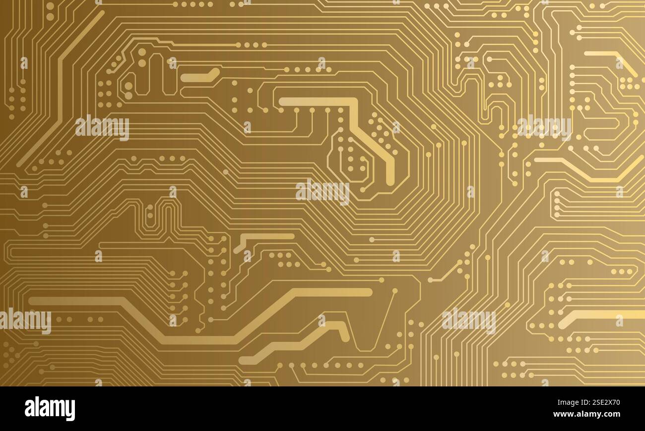 Gold circuit board texture background Stock Vector Image & Art - Alamy