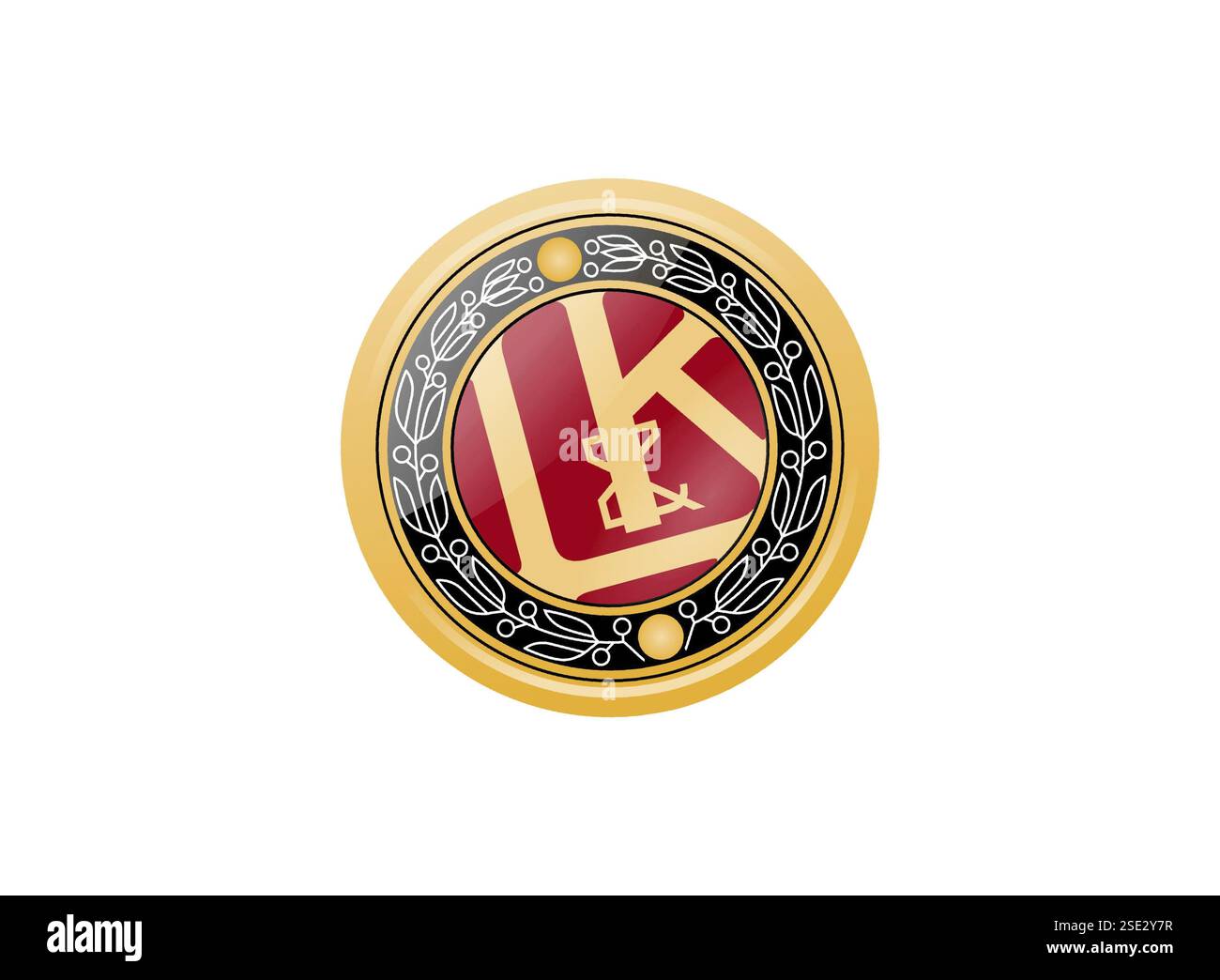 Nach links gedreht, Skoda Logo 1905, Auto, Historisches Logo von 1905 ...