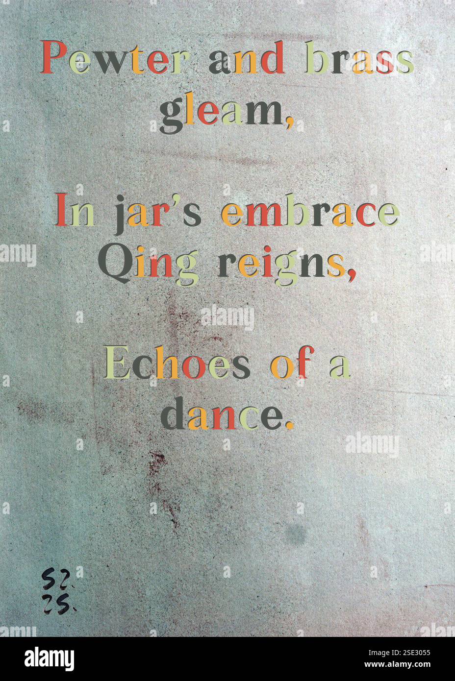 Pewter and brass gleam, In jar's embrace Qing reigns, Echoes of a dance ...