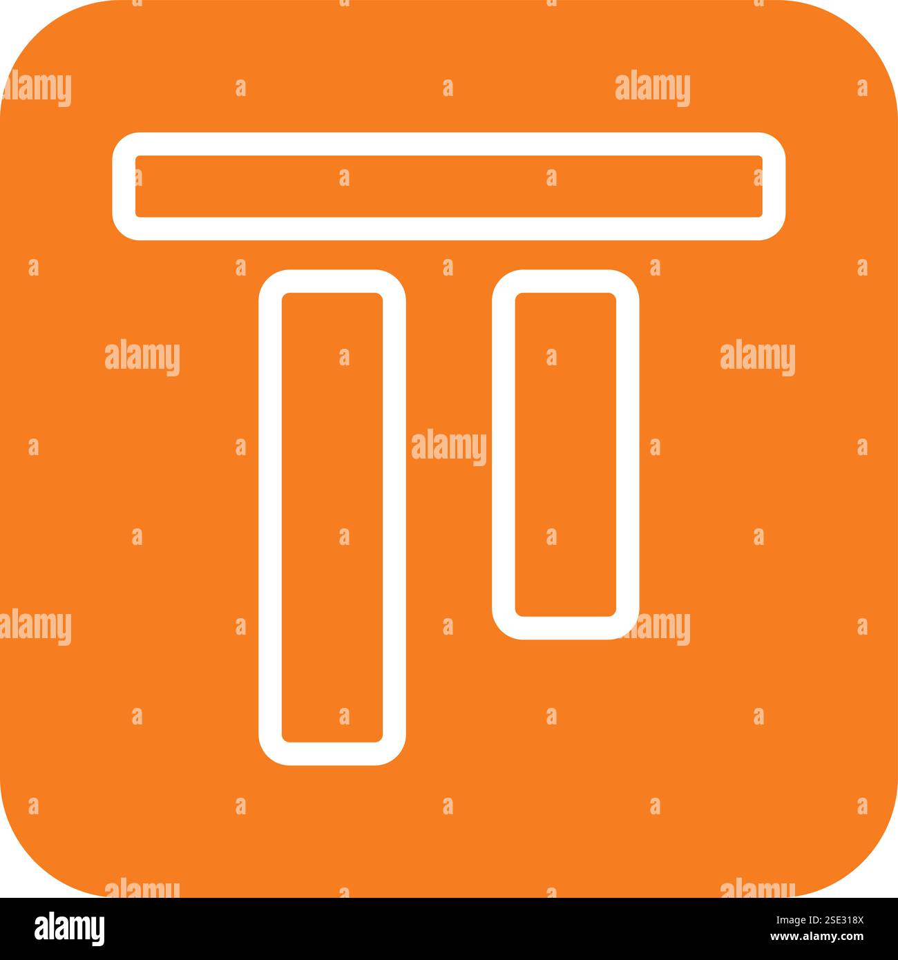 Top alignment Vector Icon Design Illustration Stock Vector Image & Art ...