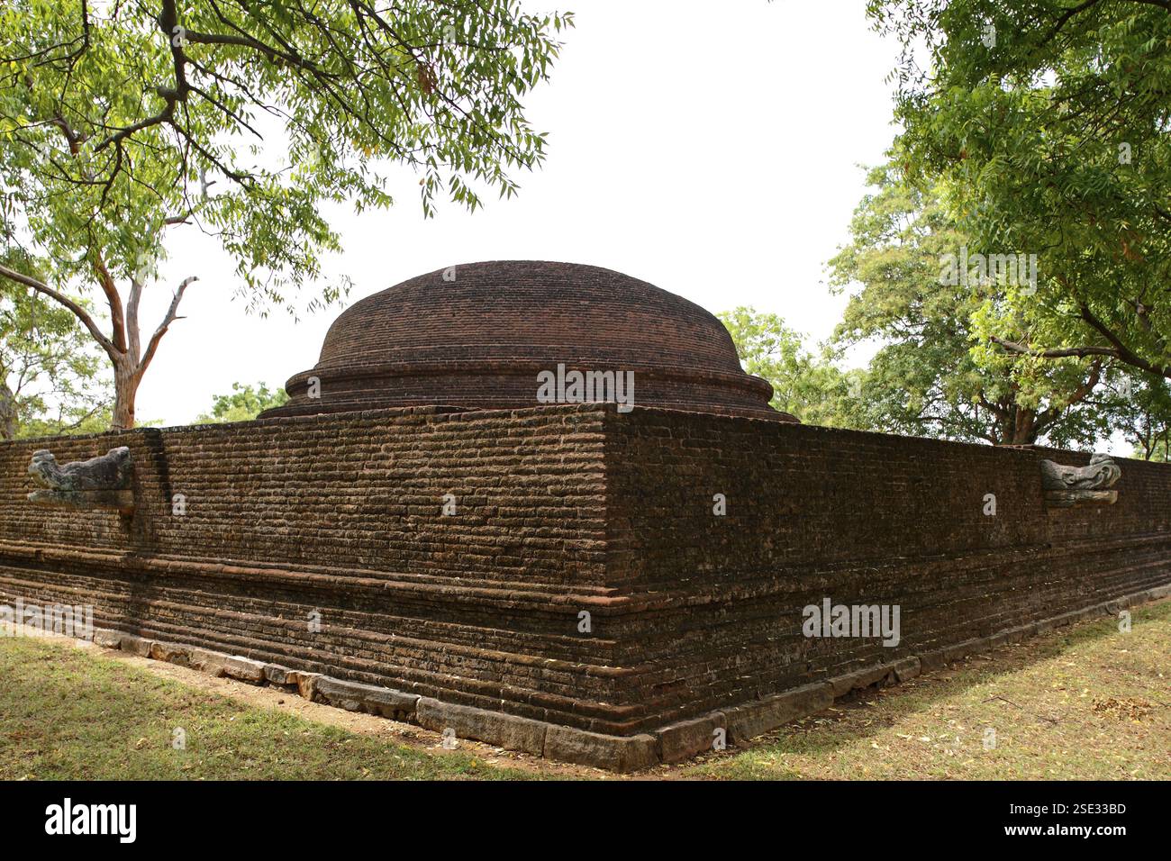 Bricks wall structure, World Heritage site, ancient city of Polonnaruwa ...