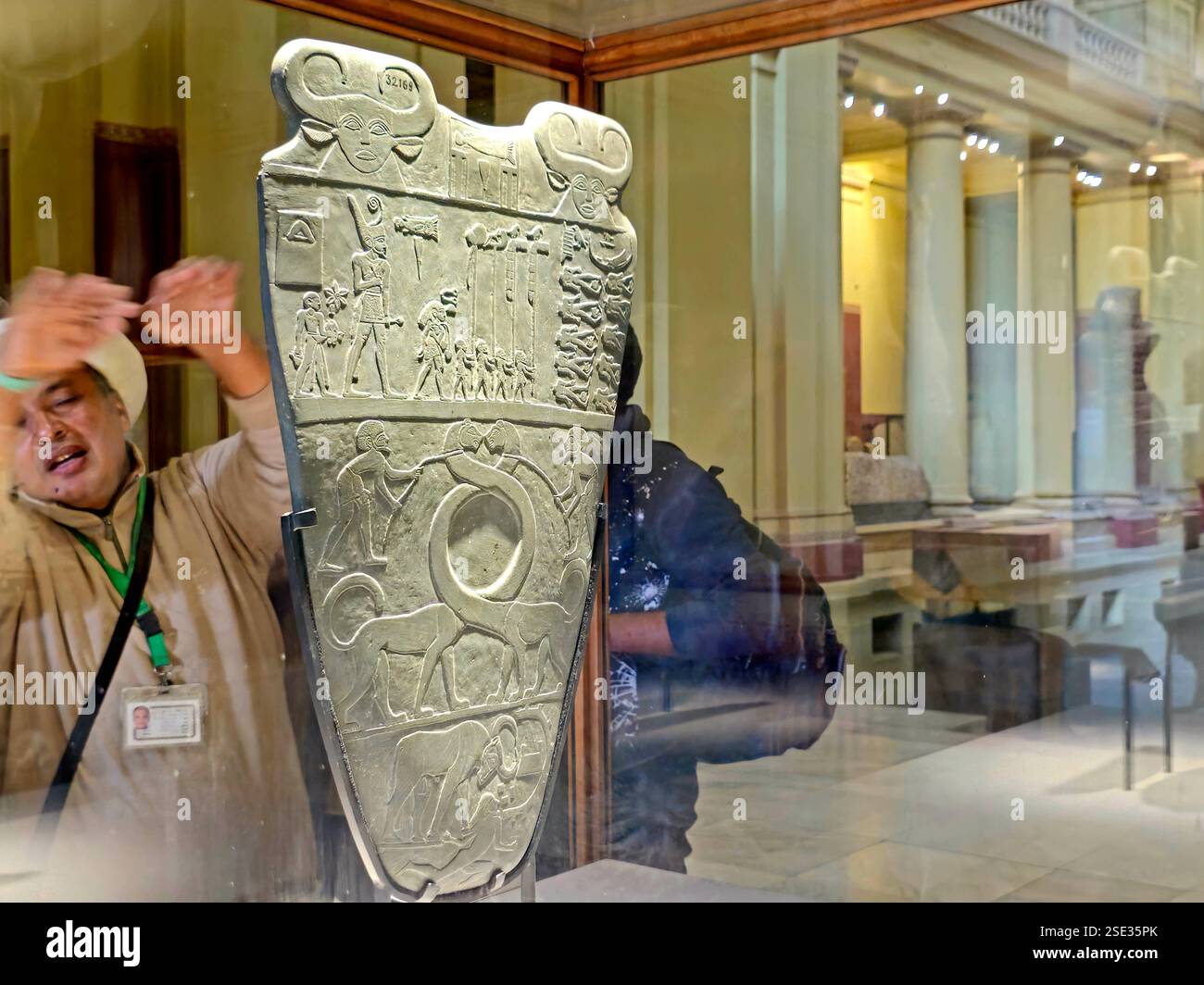 Cairo, Egypt, February 1 2025: Great Hierakonpolis The Narmer Palette ...