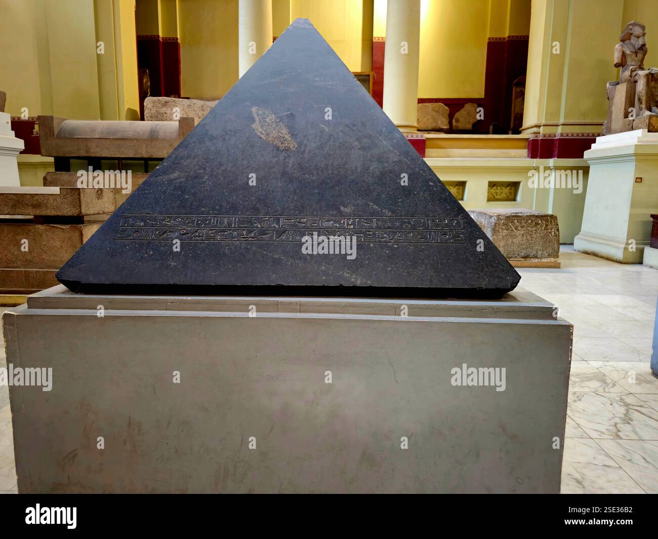 Cairo, Egypt, February 1 2025: Small pyramid monument inside the ...