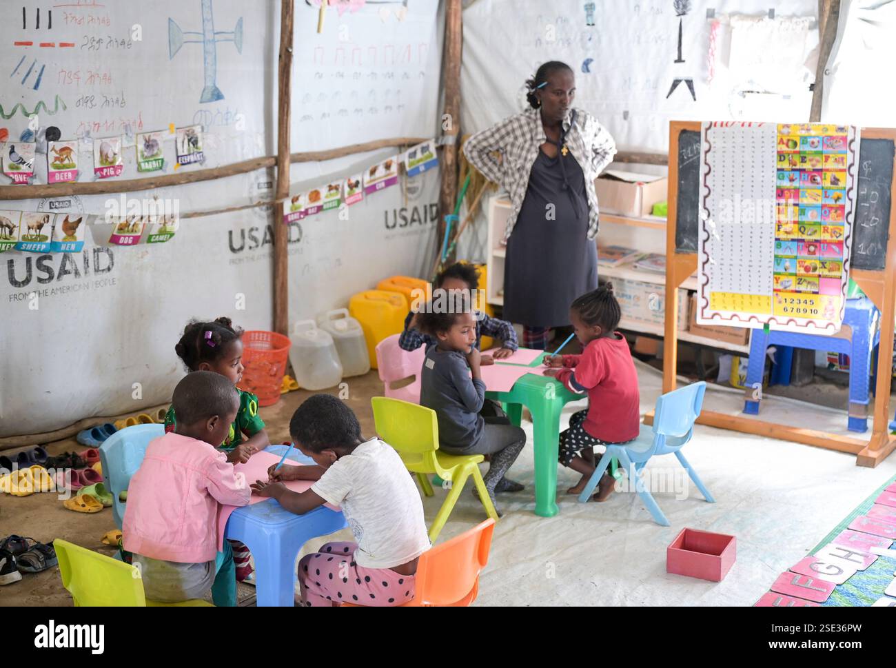 ETHIOPIA, Tigray, Mekelle, IDP camp for internal displaced people due ...