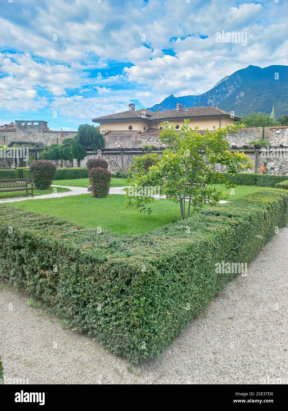 The garden of Buonconsiglio Castle (Castello del Buonconsiglio) in ...