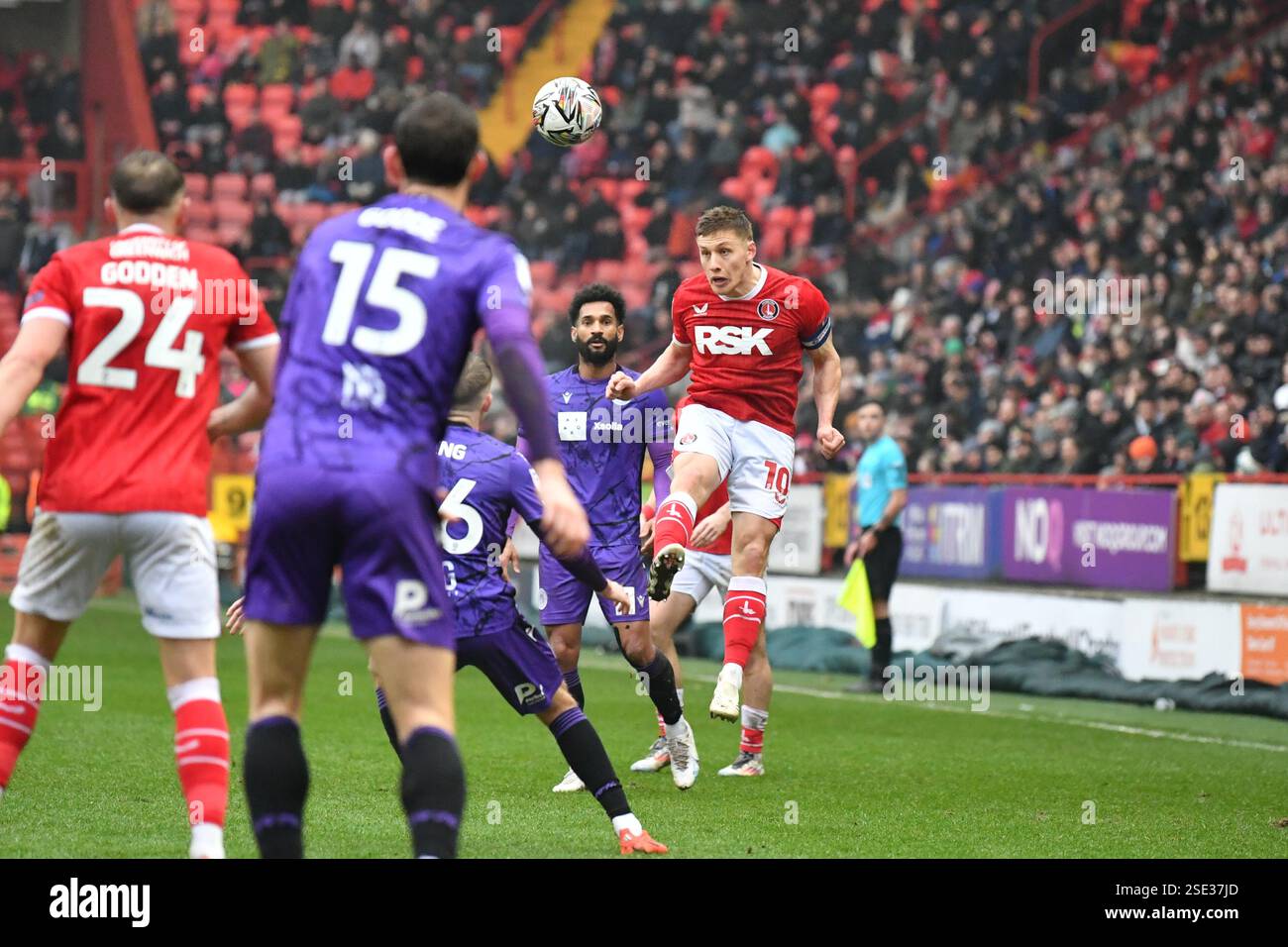 London, England. 8th Feb 2025. Greg Docherty during the Sky Bet EFL ...