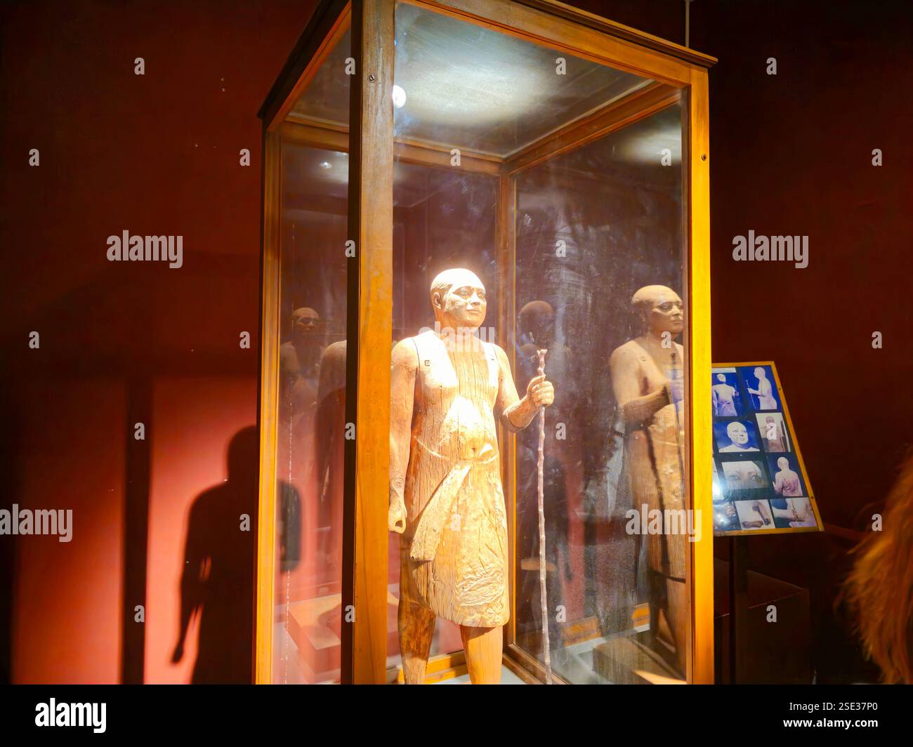 Cairo, Egypt, February 1 2025: The wooden statue of Kaaper Ka’aper ...