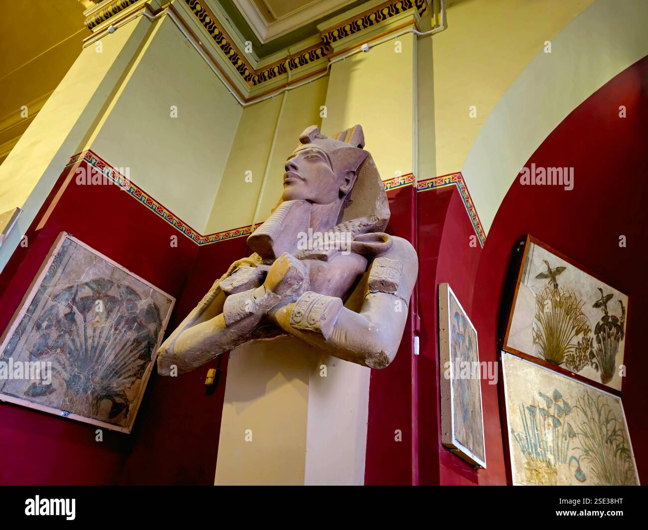 Cairo, Egypt, February 1 2025: Akhenaten statue inside the Egyptian or ...