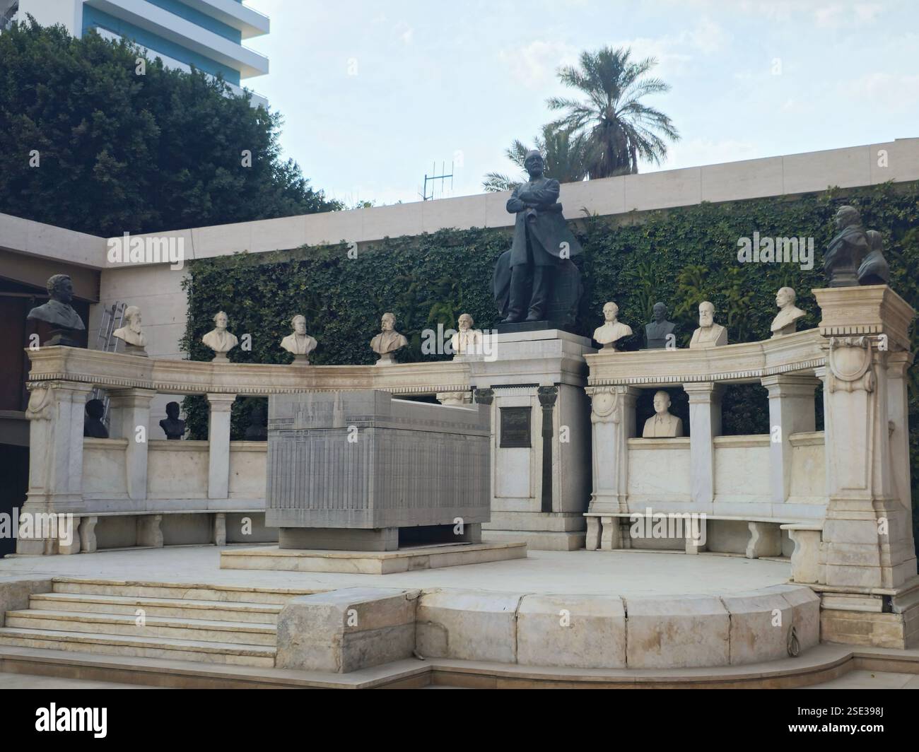 Cairo, Egypt, February 1 2025: Memorial to famous Egyptologists in the ...