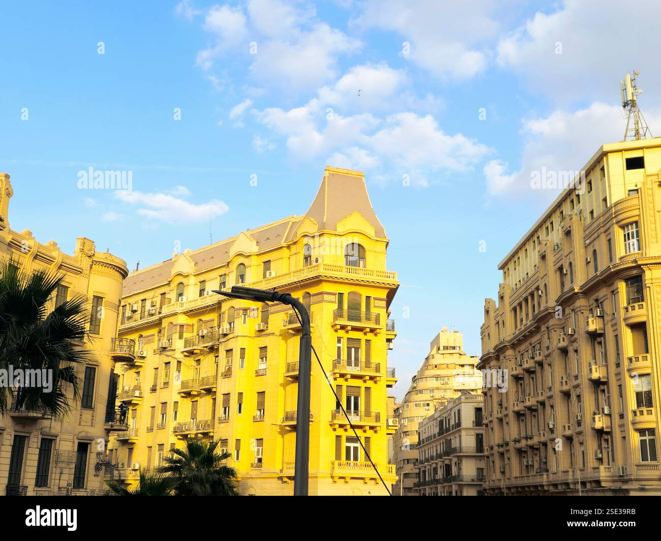 Cairo, Egypt, February 1 2025: Talaat Harb Square is a historic place ...