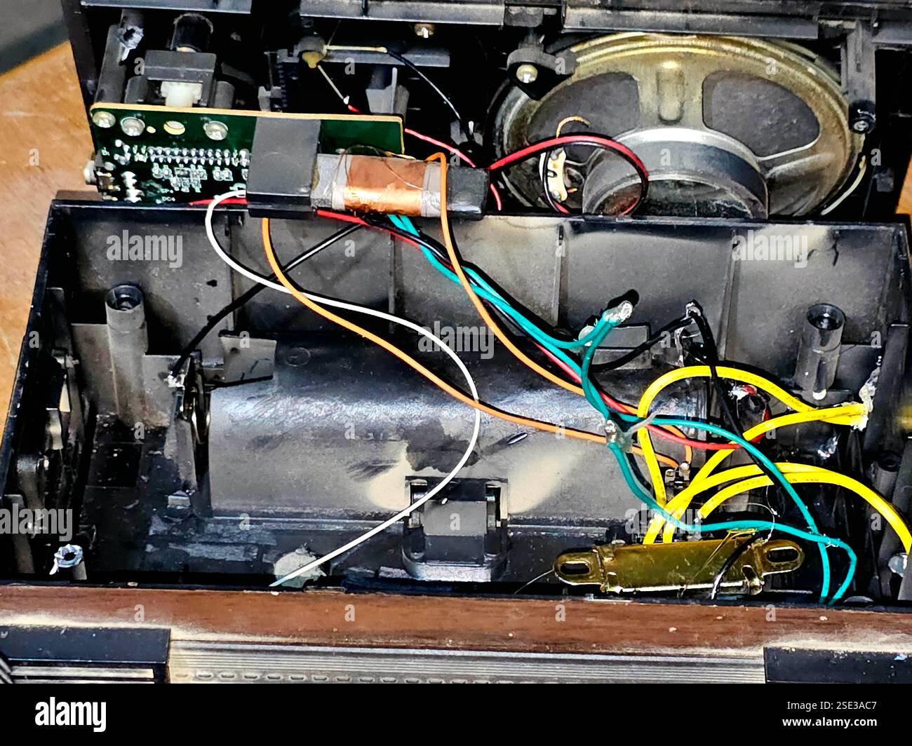 Cairo, Egypt, January 23 2025: An old radio maintenance, with Radio AM ...