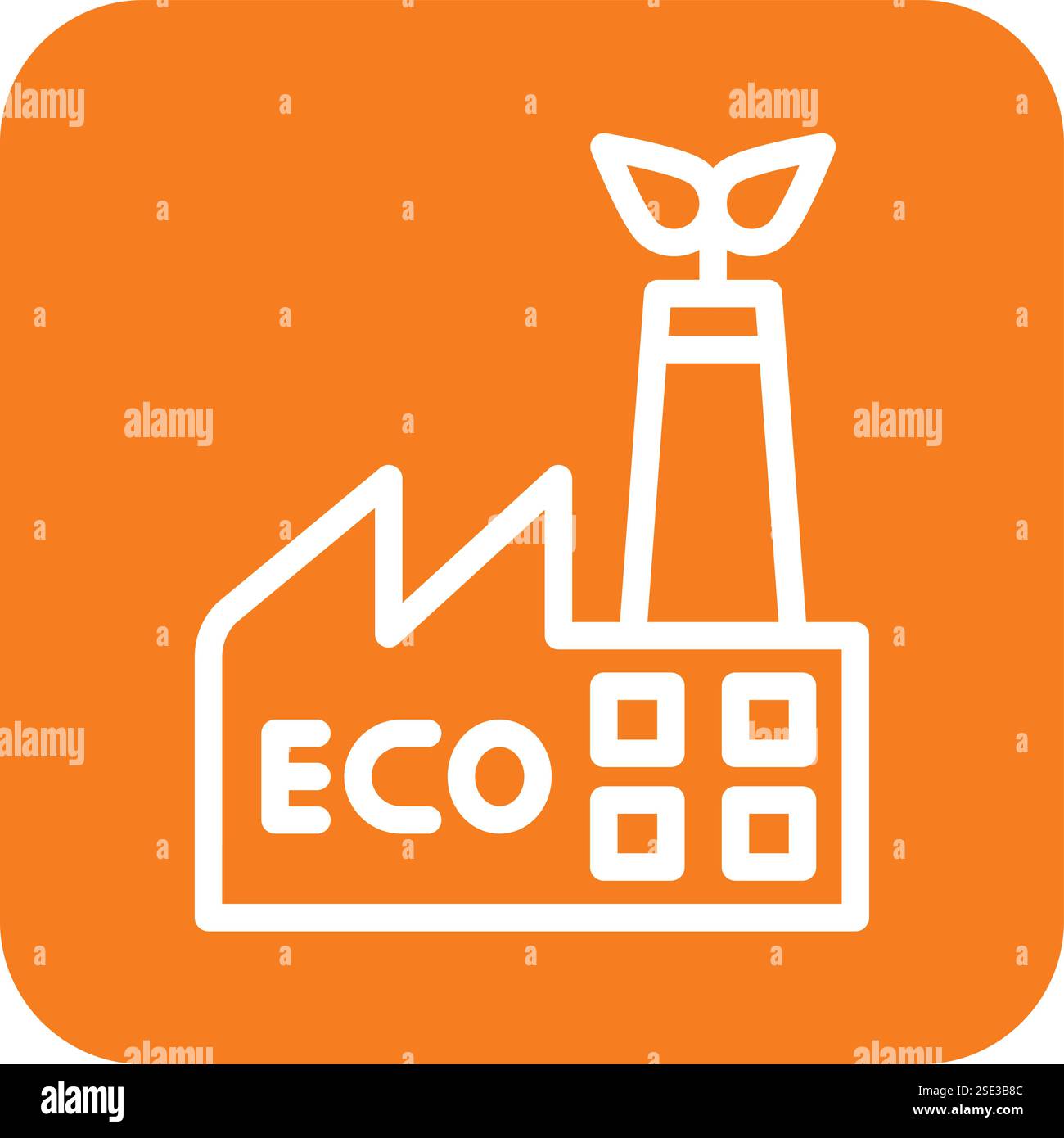 Eco factory icon outline Stock Vector Images - Alamy