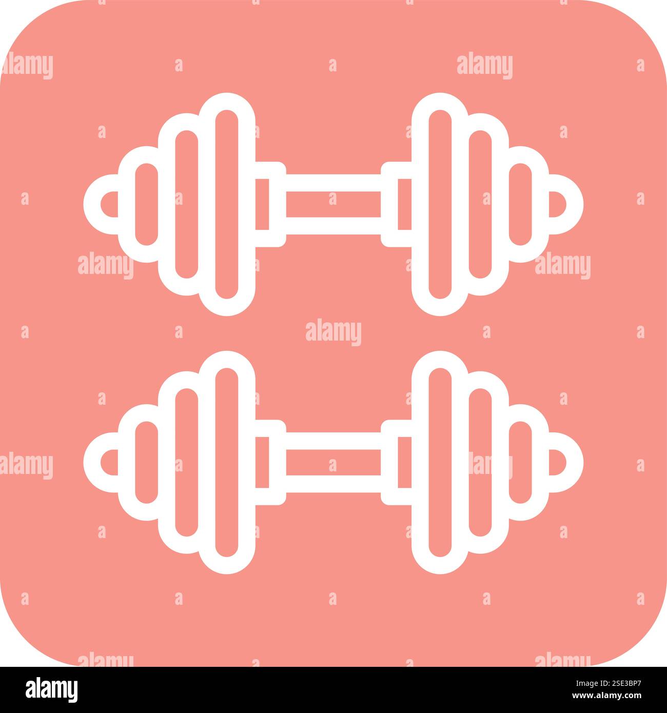 Dumbbell line glyph icon Cut Out Stock Images & Pictures - Alamy