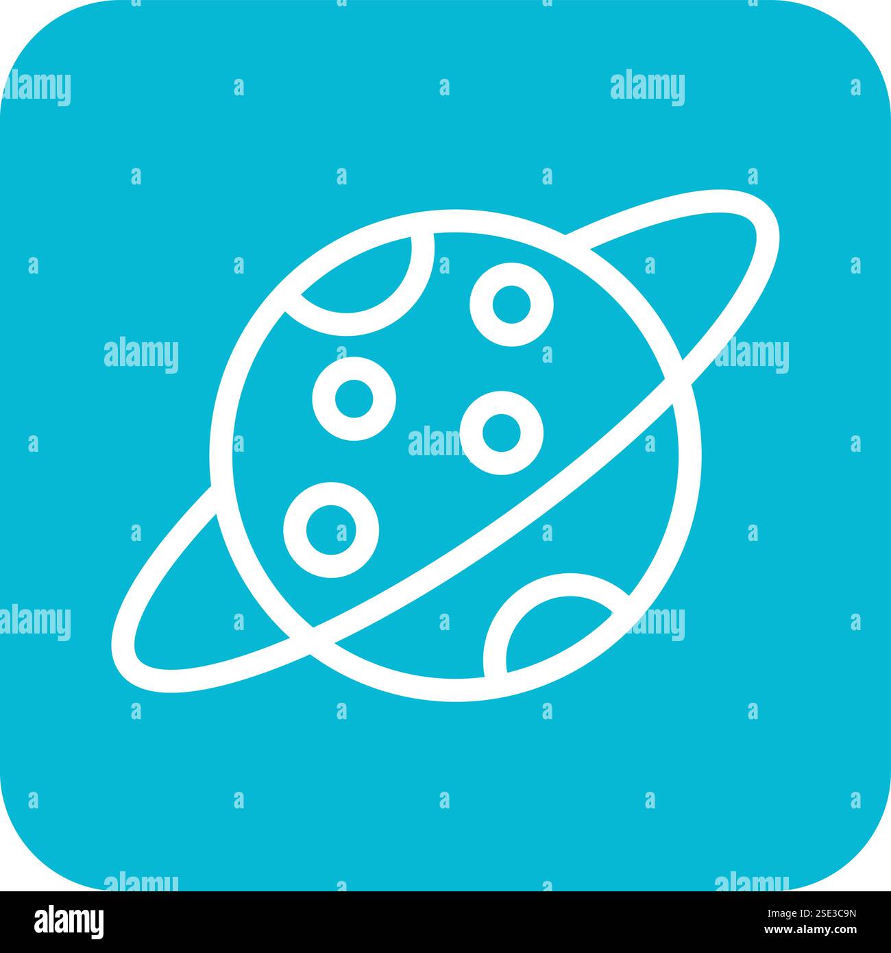 Saturn planet icon flat Stock Vector Images - Alamy