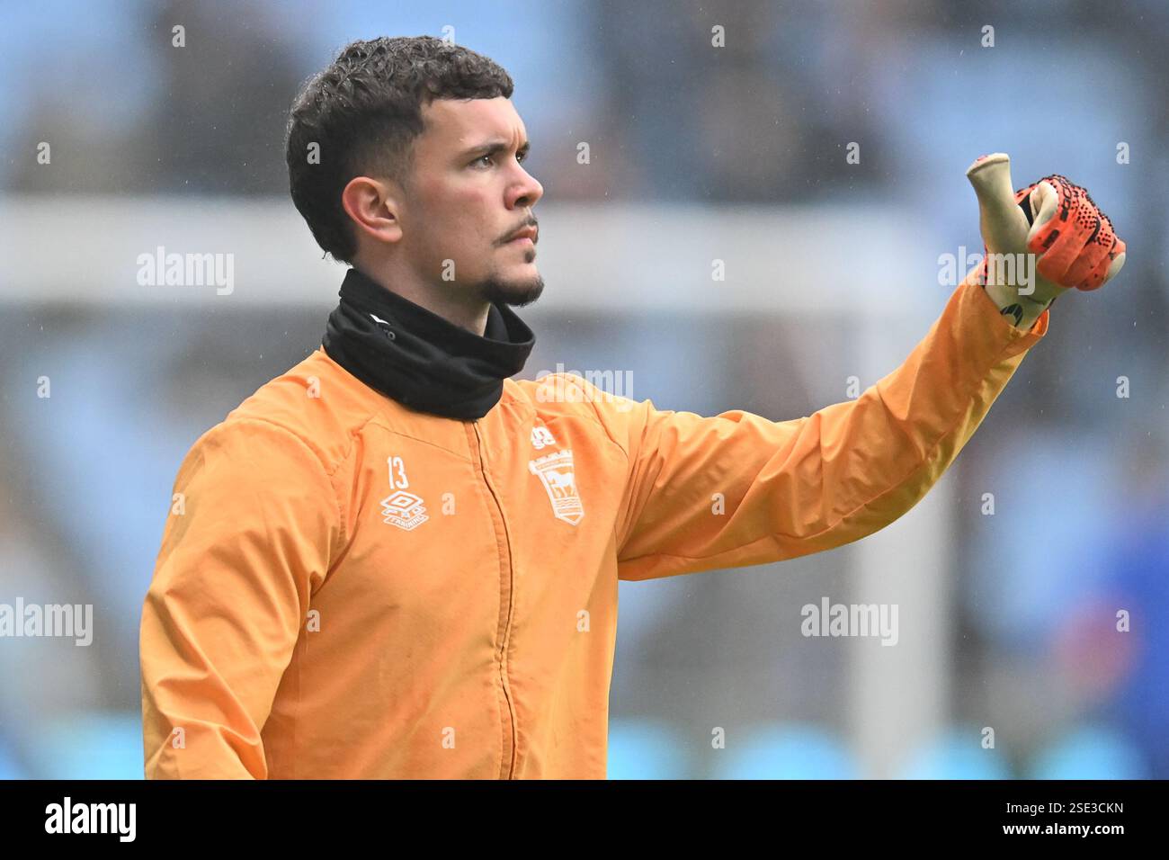 Coventry, UK. 8th February 2025. Goalkeeper Cieran Slicker ( Ipswich ...