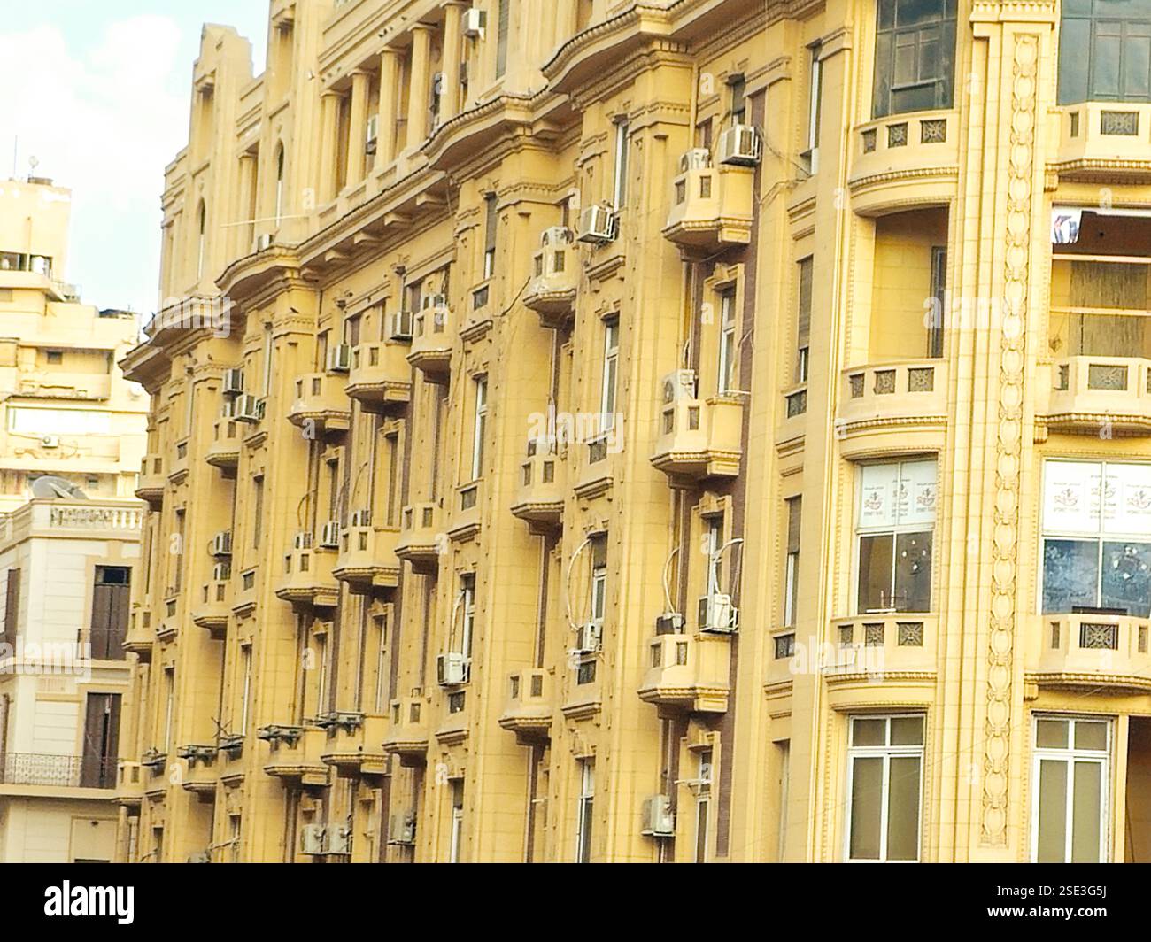 Cairo, Egypt, February 1 2025: Old Buildings and architecture style in ...