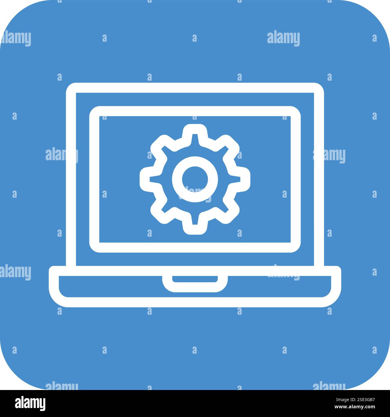 Gears line vector icons Cut Out Stock Images & Pictures - Alamy