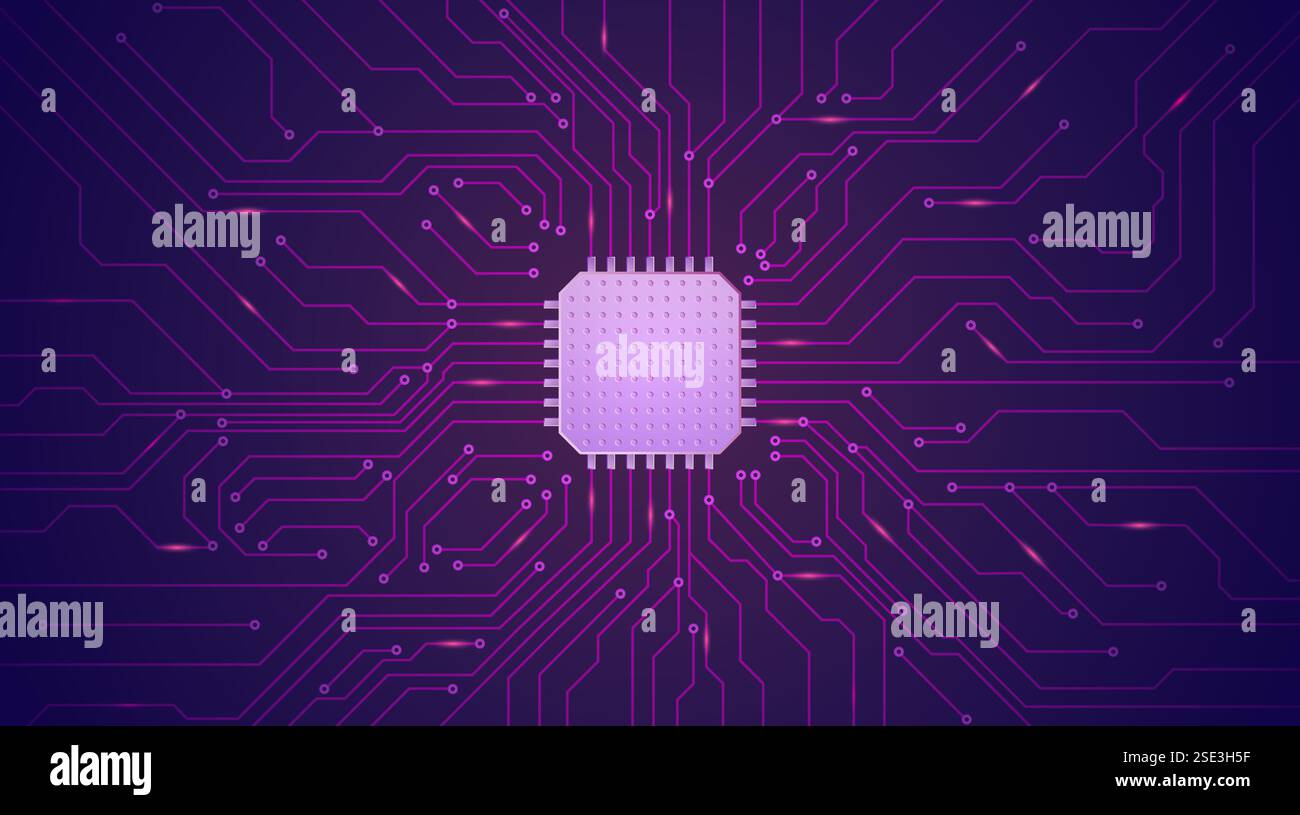 Purple processor Stock Vector Images - Alamy