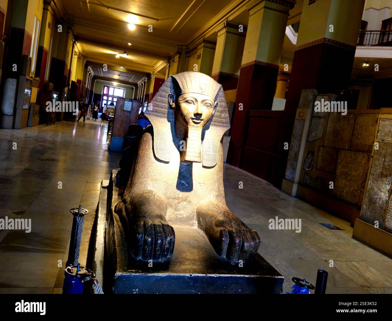 Cairo, Egypt, February 1 2025: The Sphinx statue inside the Egyptian or ...