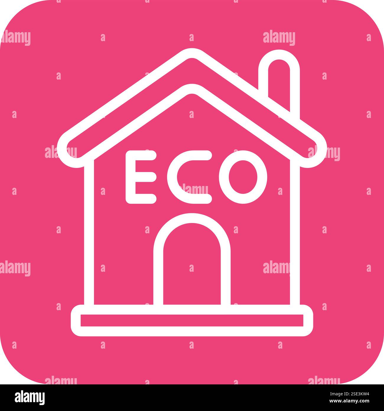 Eco house outline vector Cut Out Stock Images & Pictures - Alamy