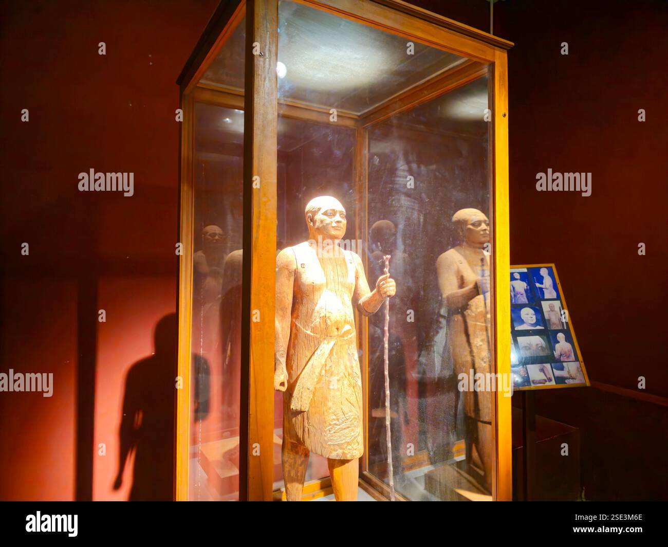 Cairo, Egypt, February 1 2025: The wooden statue of Kaaper Ka’aper ...