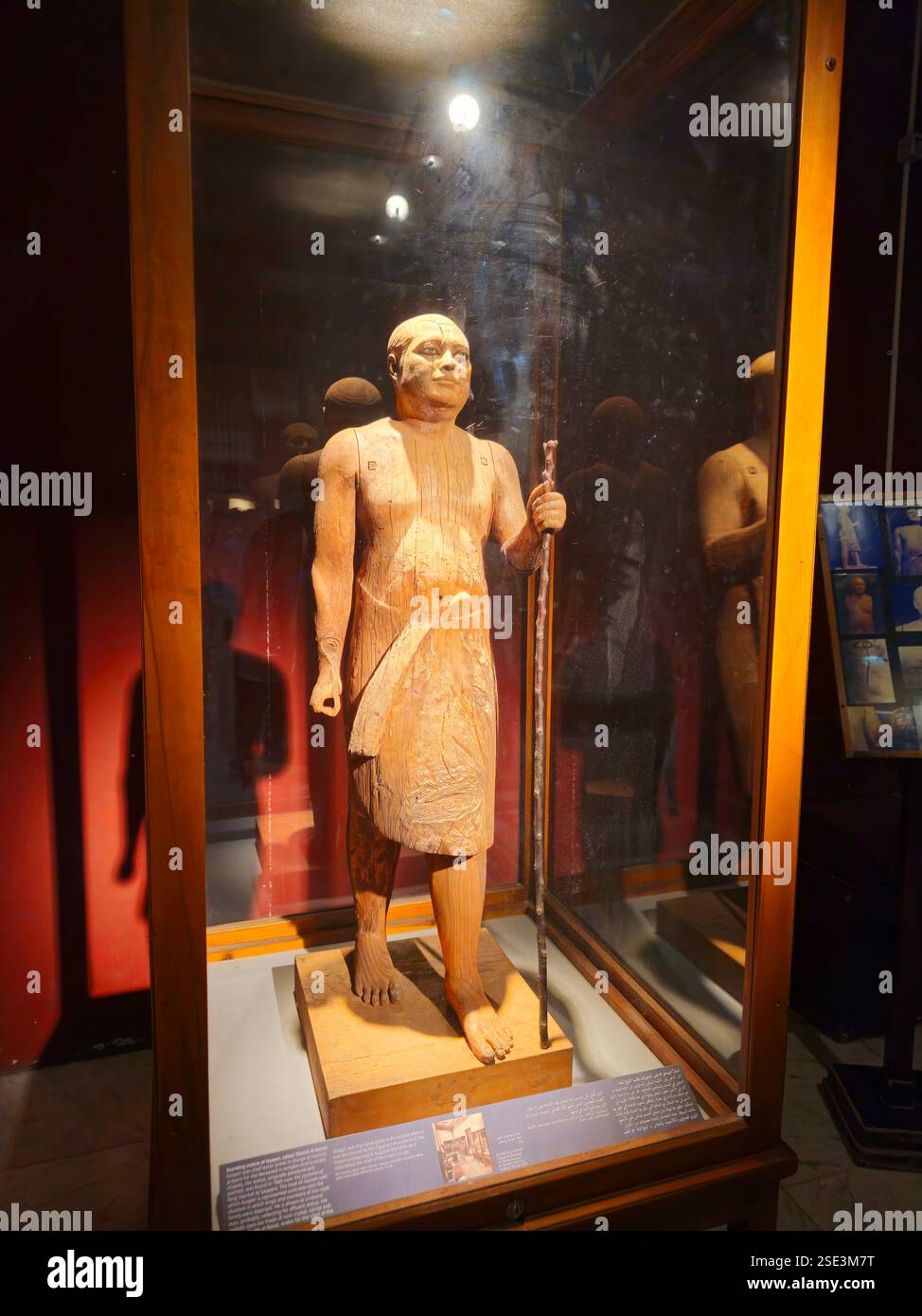 Cairo, Egypt, February 1 2025: The wooden statue of Kaaper Ka’aper ...
