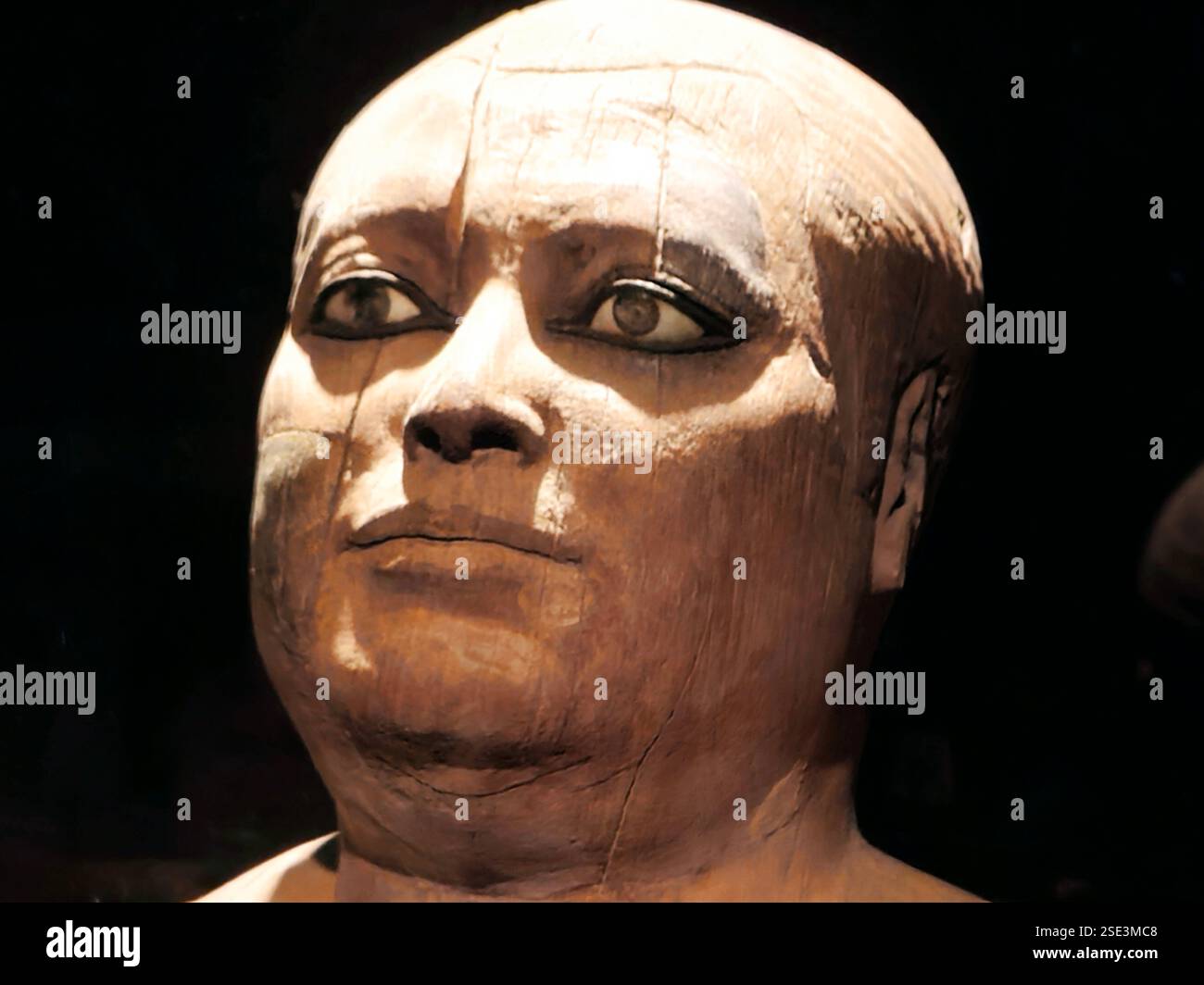 Cairo, Egypt, February 1 2025: The wooden statue of Kaaper Ka’aper ...