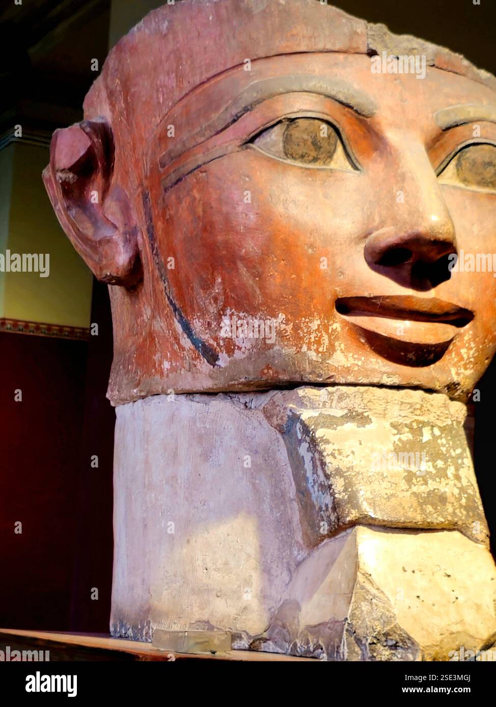Cairo, Egypt, February 1 2025: The Head of Queen Hatshepsut inside the Egyptian or Cairo Museum ...