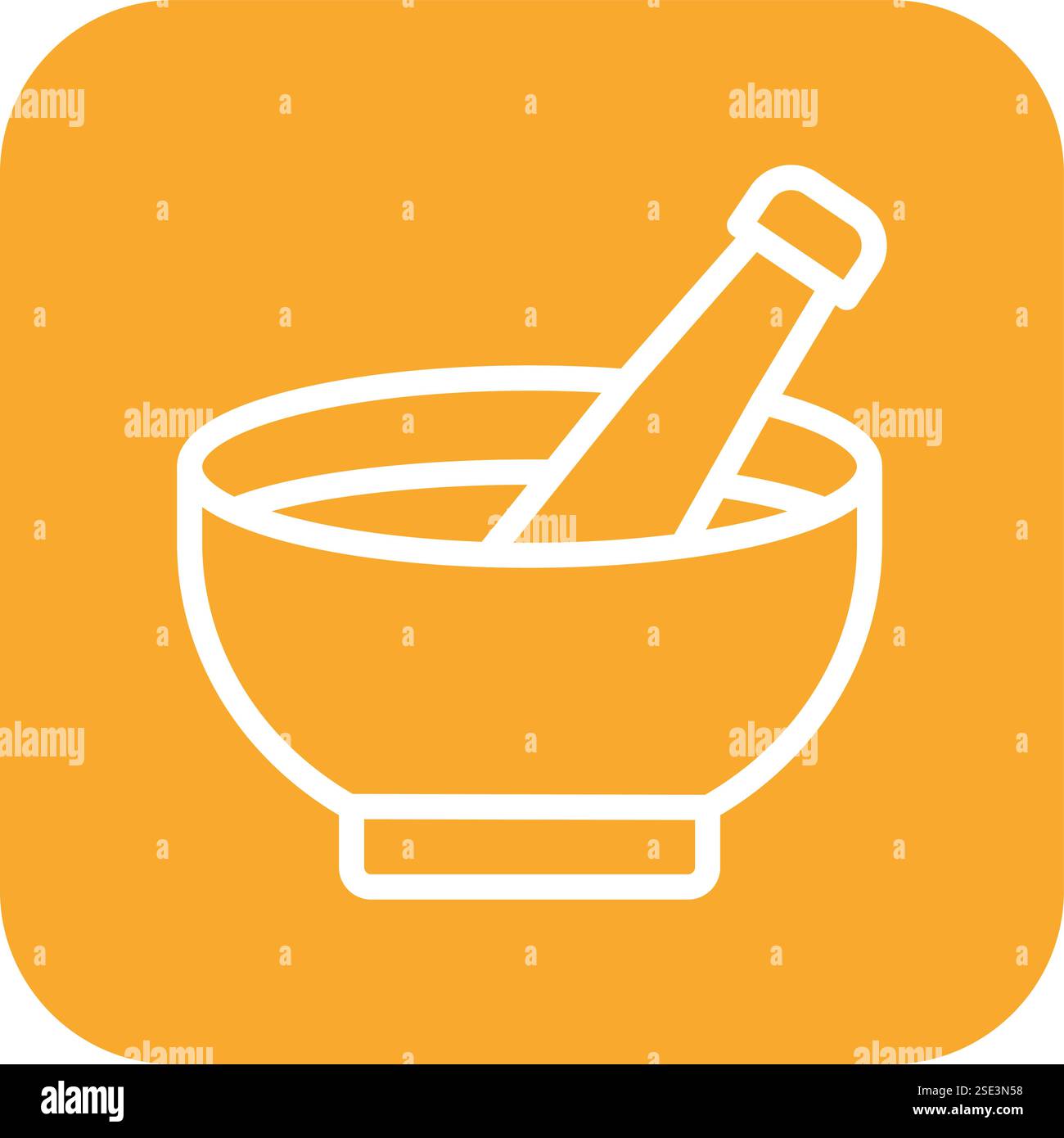 Mortar pestle icon flat Cut Out Stock Images & Pictures - Alamy