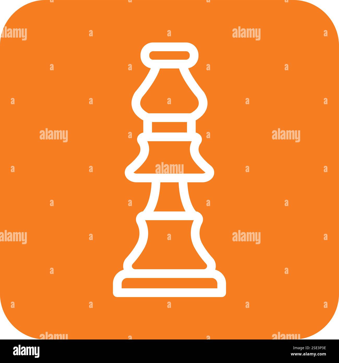Chess bishop icon outline Stock Vector Images - Alamy