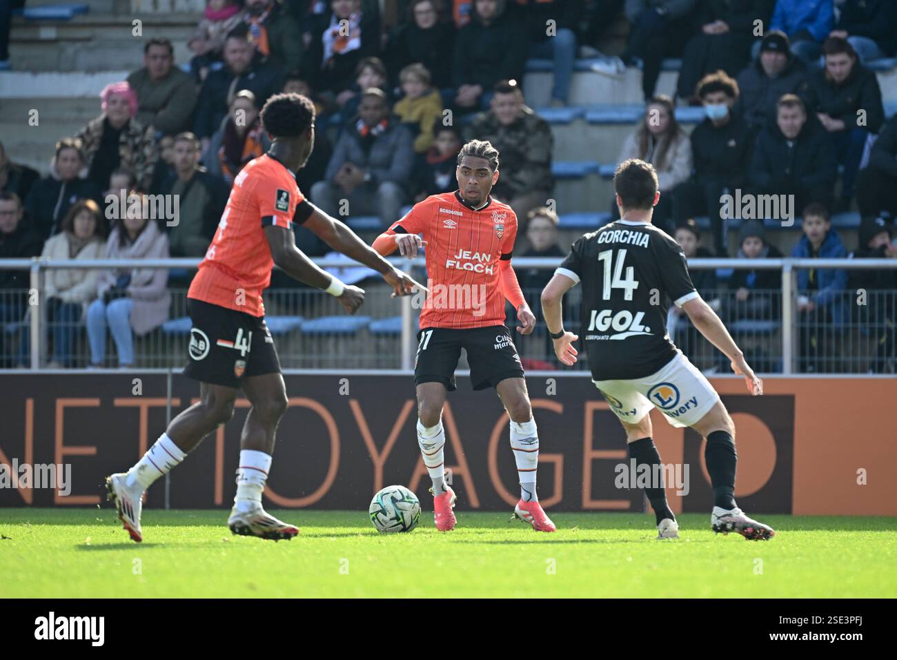 21 Julien PONCEAU (fcl) during the ligue 2 BKT match between Lorient ...