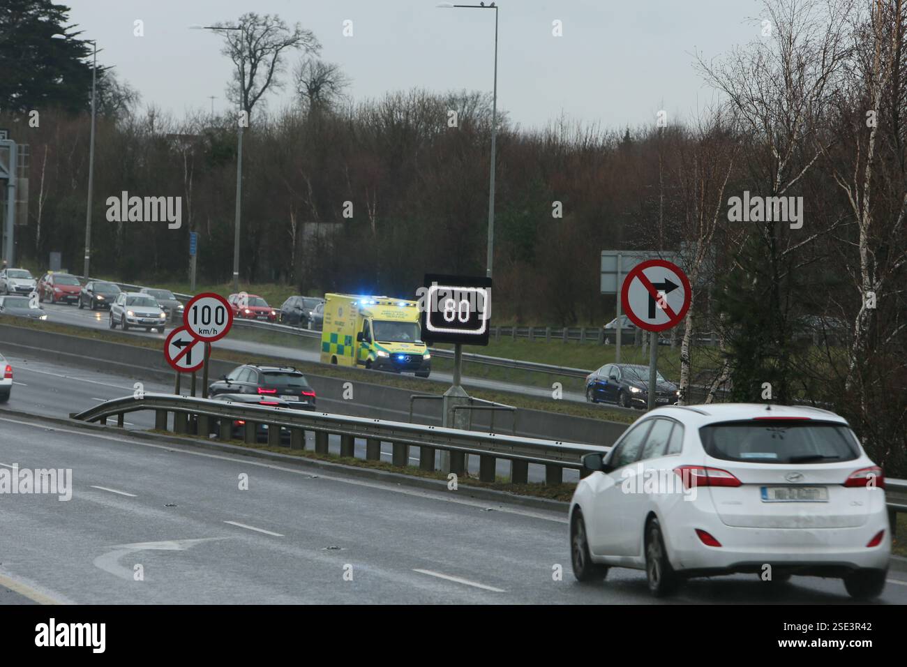 Firhouse, Dublin, Ireland - 08th February 2025 - a slip road at ...