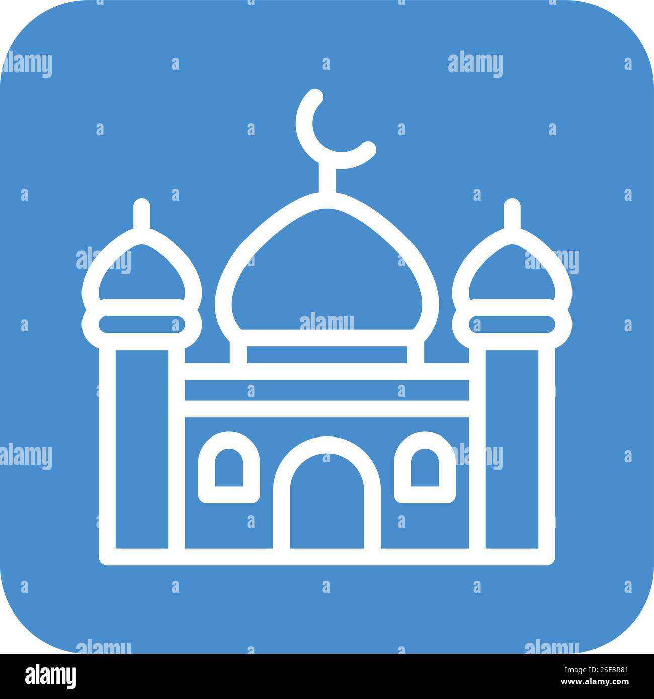 Mosque icon flat outline hi-res stock photography and images - Alamy