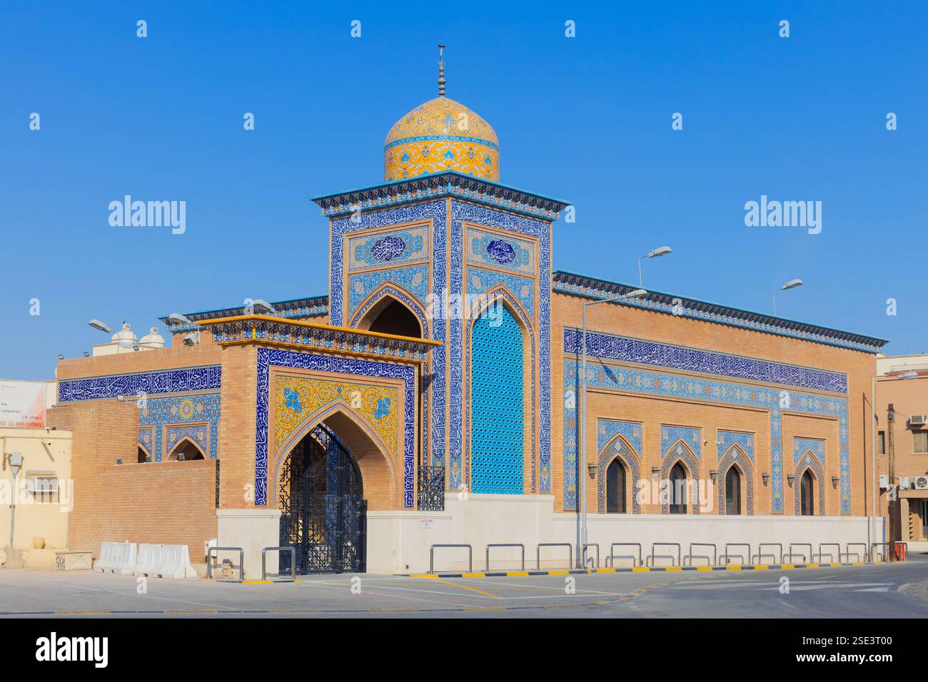 The beautifully handcrafted ceramic facade with calligraphy covered ...