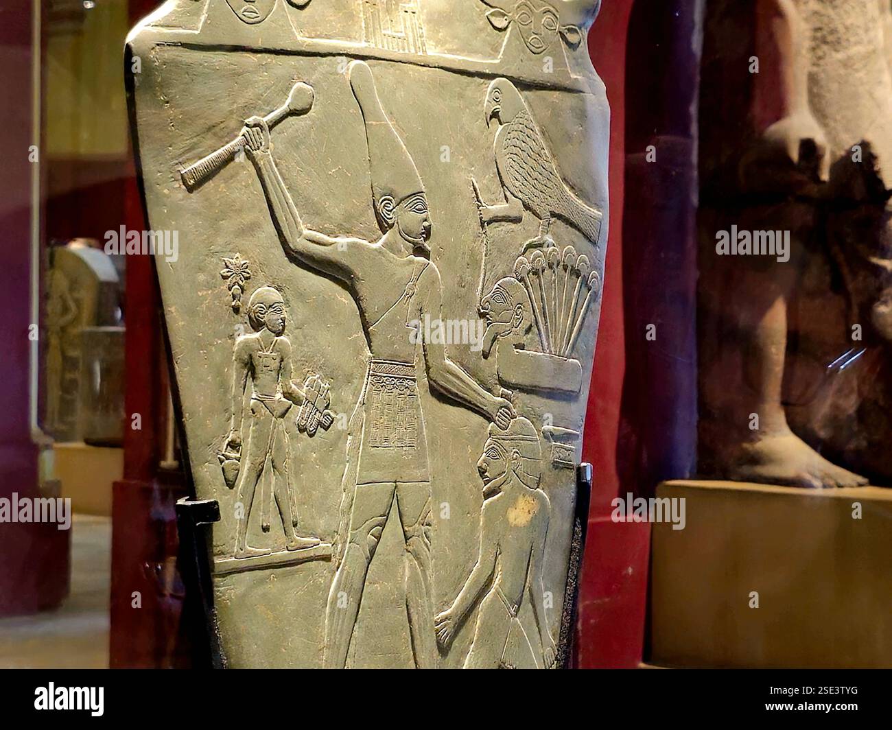 Cairo, Egypt, February 1 2025: Great Hierakonpolis The Narmer Palette ...