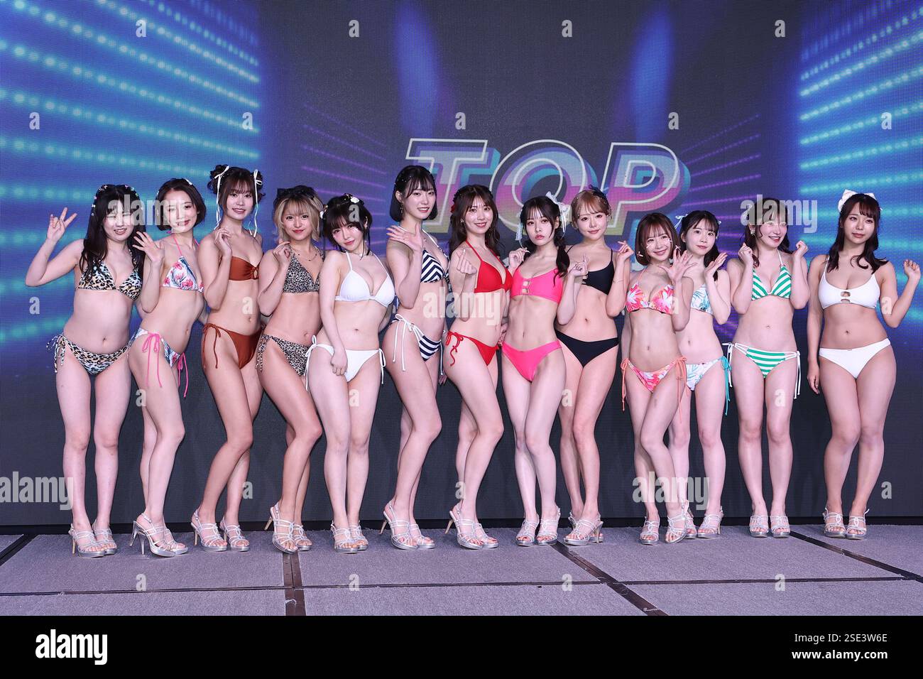 Taipei. 08th Feb, 2025. TAIPEI, CHINA - FEBRUARY 8, 2025 - Japanese AV actresses wear bikinis as ...