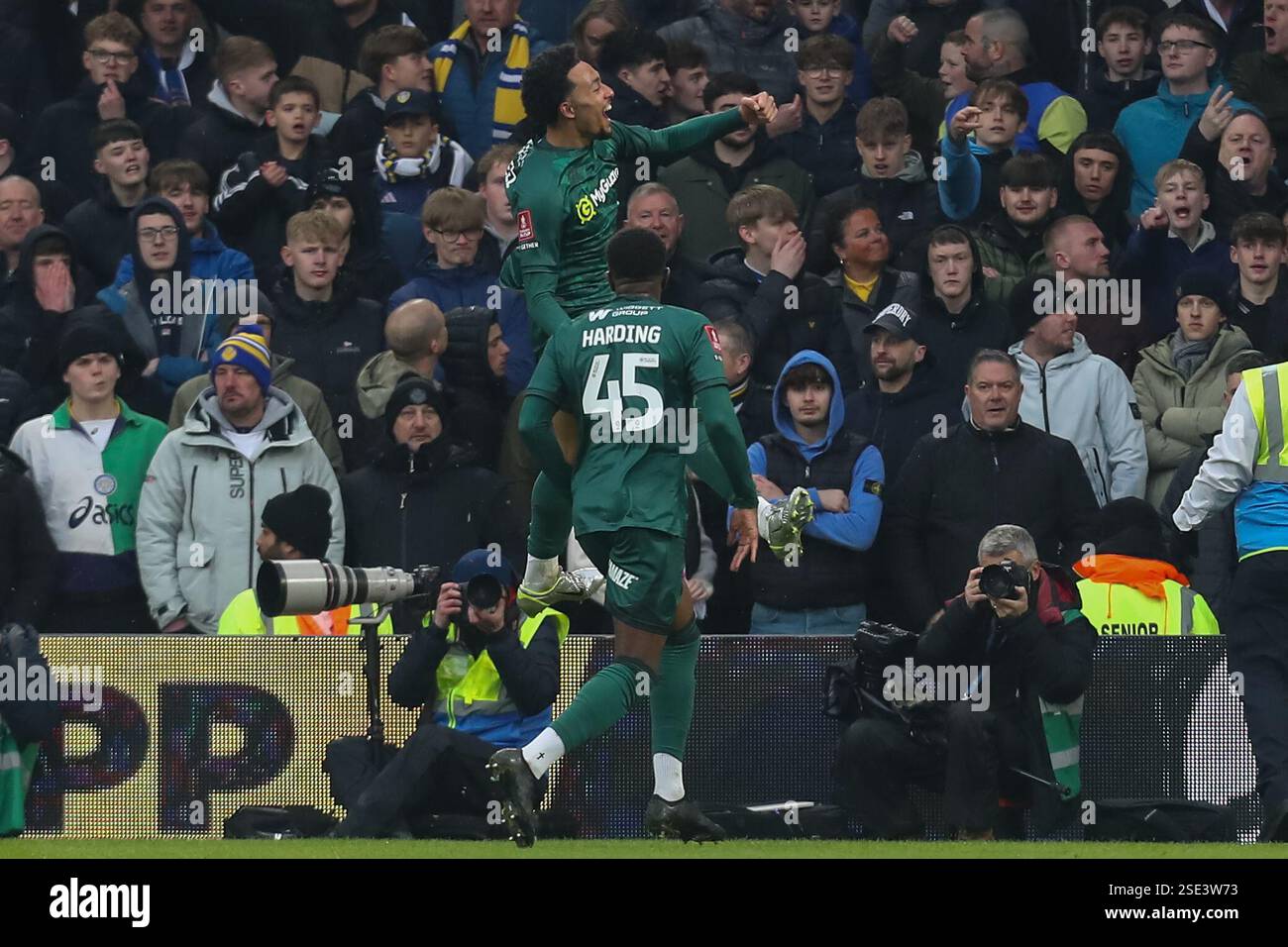 Leeds, UK. 08th Feb, 2025. Femi Azeez Of Millwall scores a GOAL 0-2 and ...