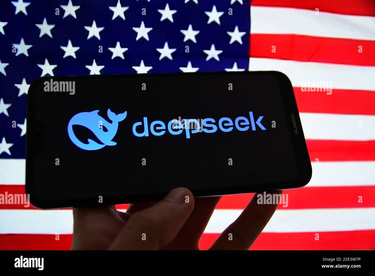 In this photo illustration, Chinese artificial intelligence company ...