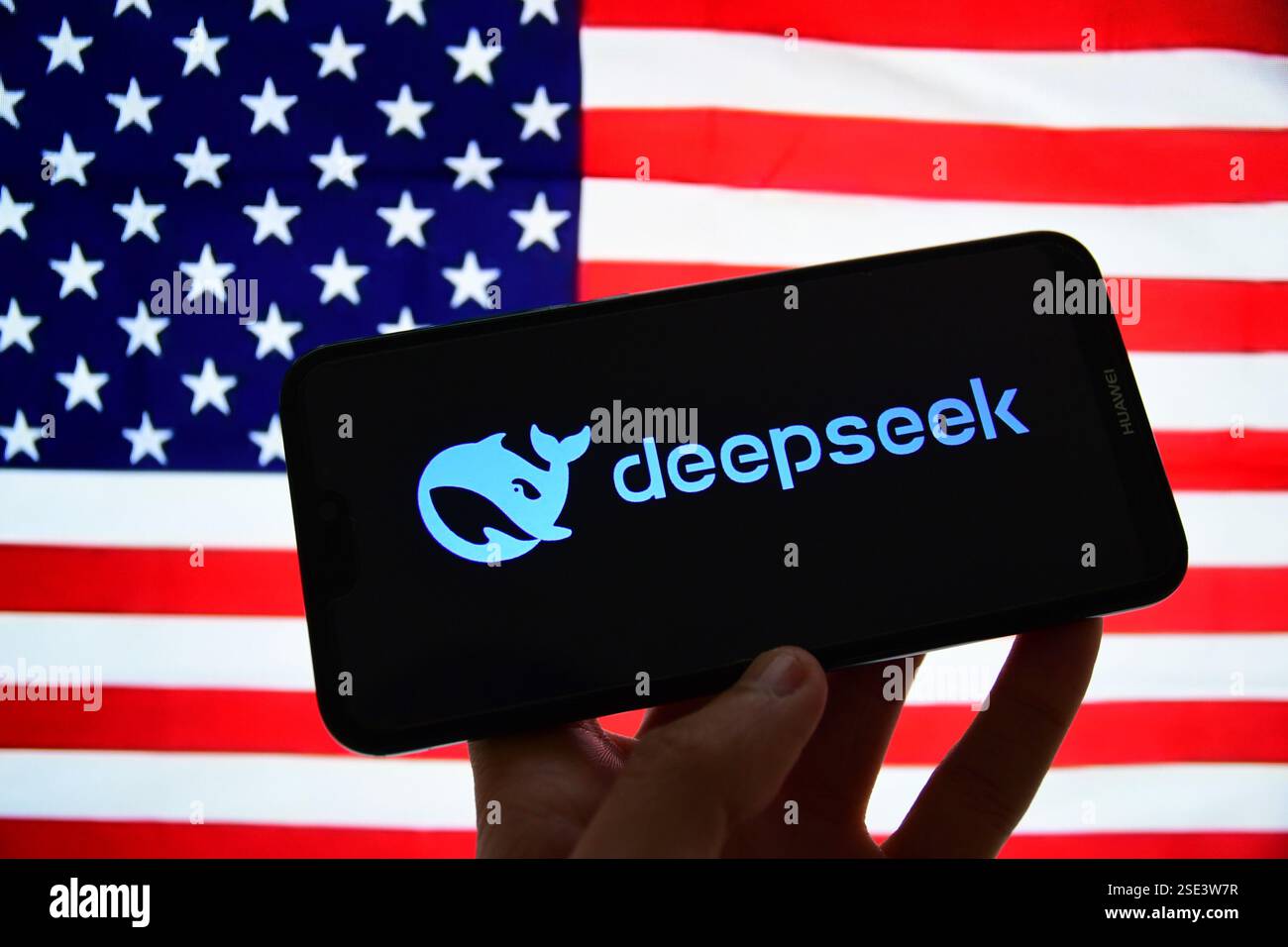 In this photo illustration, Chinese artificial intelligence company ...