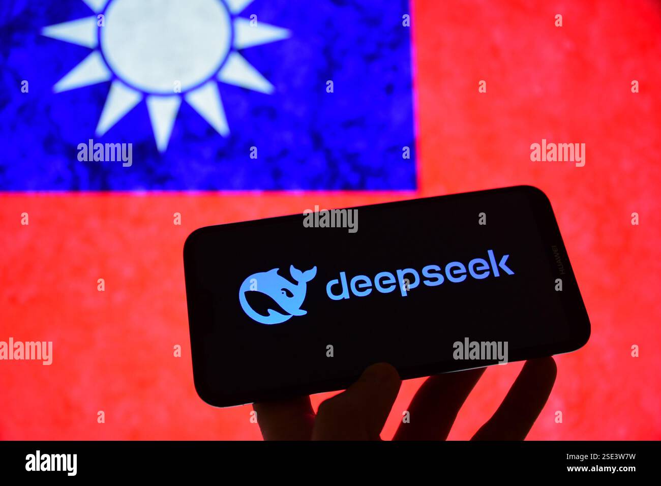 In this photo illustration, Chinese artificial intelligence company ...